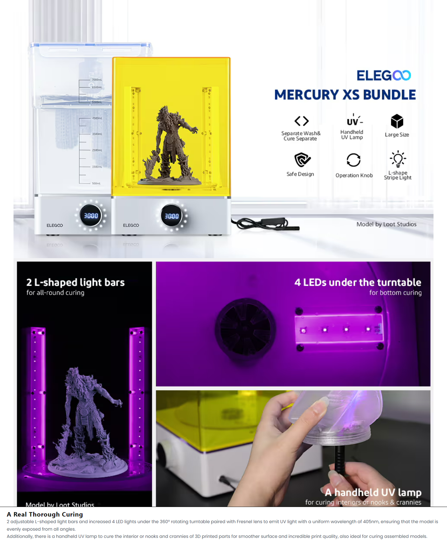 ELEGOO Mercury XS Bundle - Wash & Cure Station | 3D Gadgets Malaysia